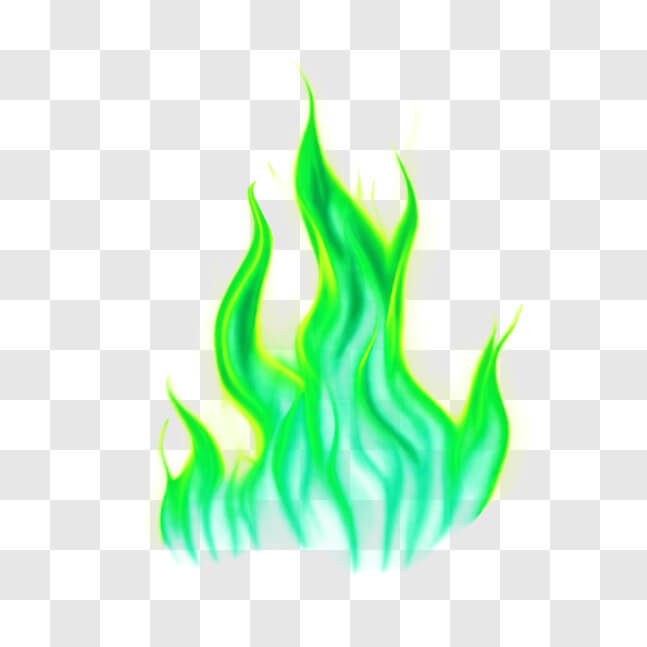 Descarga Llama de fuego verde sobre fondo negro PNGs En Línea ...