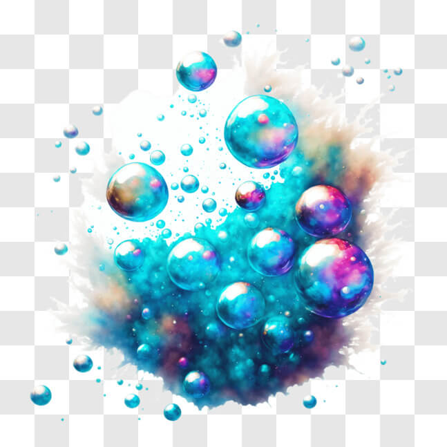 Download Colorful Bubbles in Abstract Splash PNGs Online - Creative Fabrica