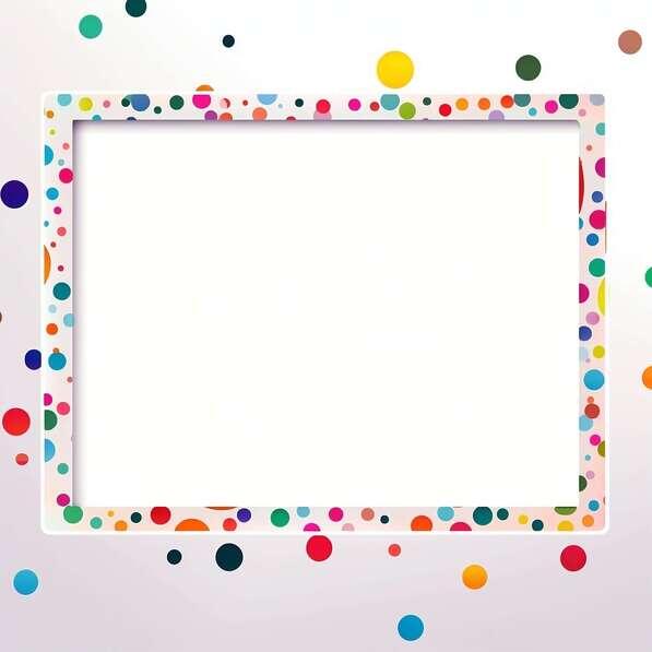 Download Colorful Polka Dot Frame for Displaying Photos and Posters ...
