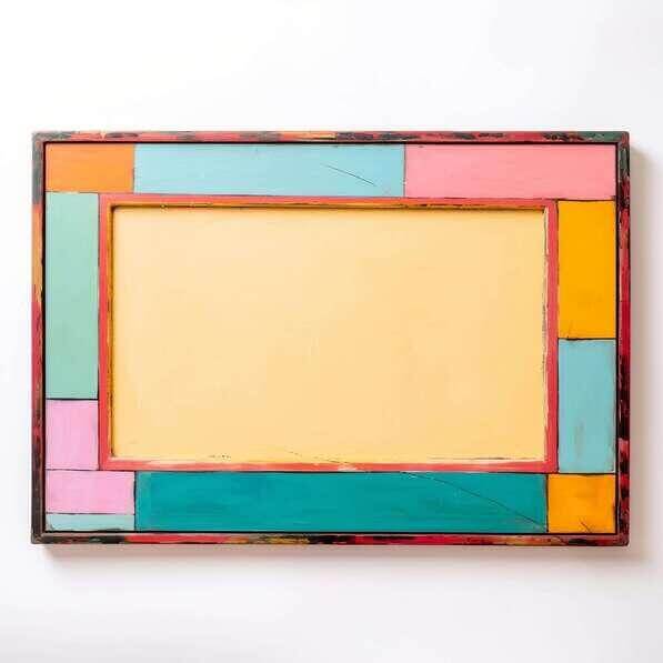 Download Colorful Wooden Frame for Artwork and Decoration Backgrounds ...