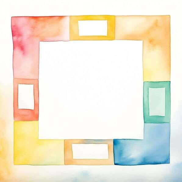 Download Abstract Watercolor Painting with Colorful Squares Backgrounds ...