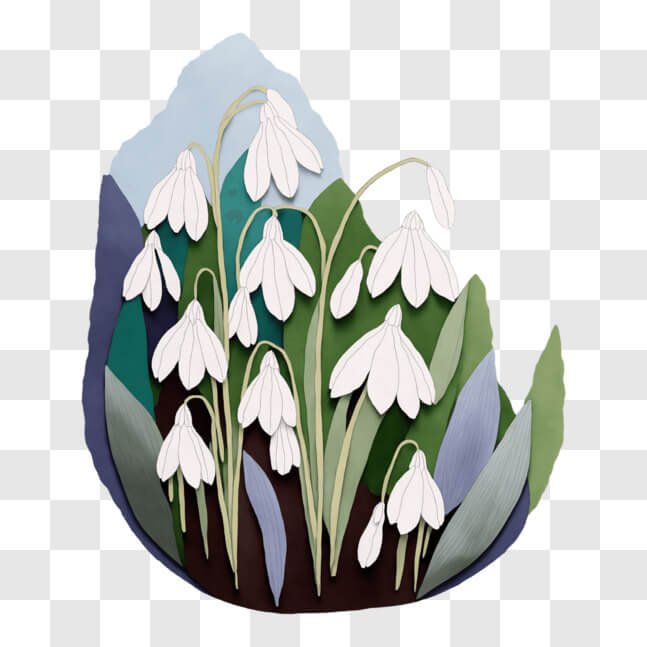 Download Snowdrops Cut-Out Image PNGs Online - Creative Fabrica