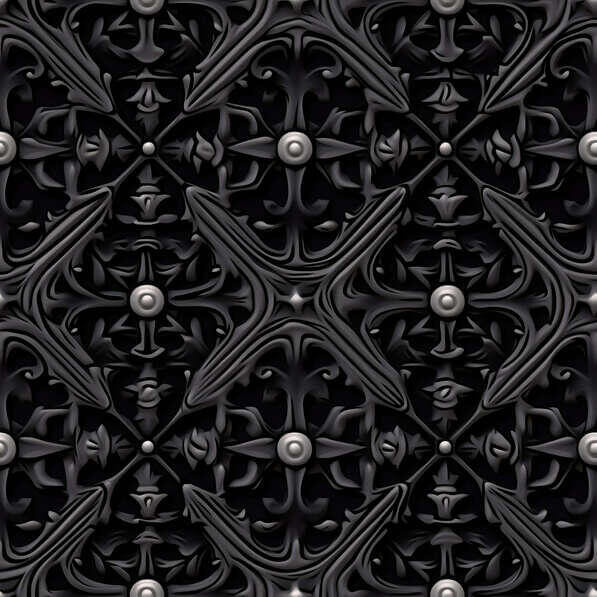 Download Ornate Black and Silver Pattern for Decorative Use Patterns ...