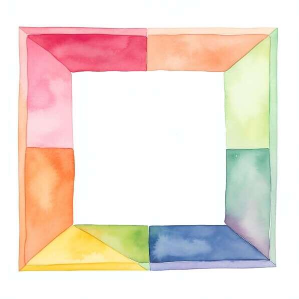 Download Square Watercolor Frame Backgrounds Online - Creative Fabrica