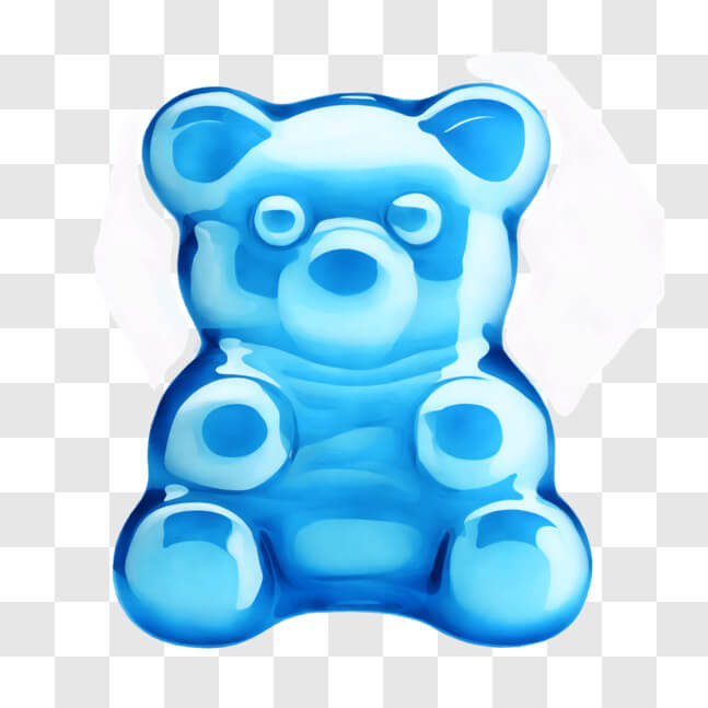 Download Blue Gummy Bear Sitting in Foreground PNGs Online - Creative ...