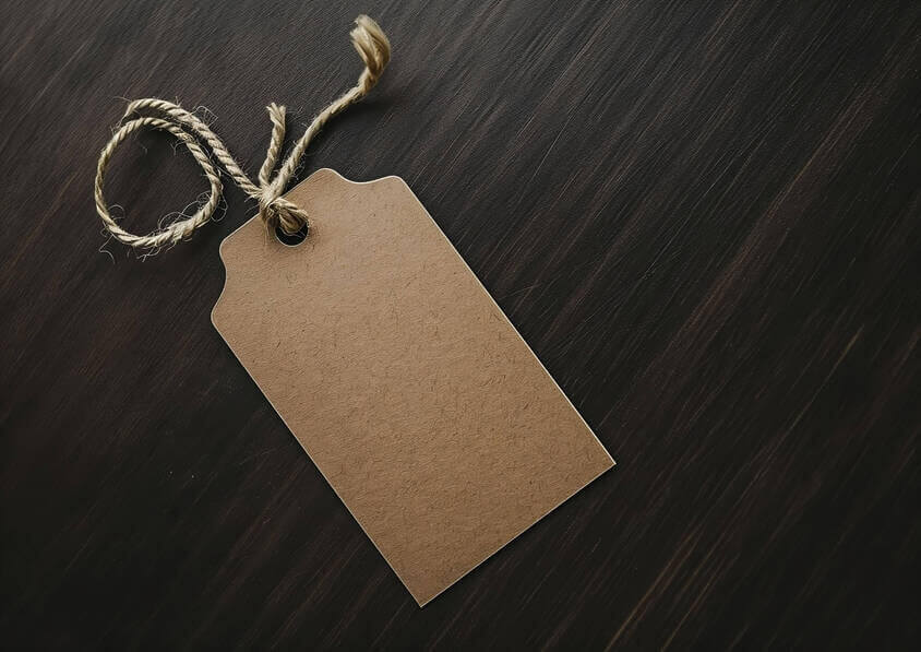 Download Brown Paper Price Tag with Elastic Cord Mockups Online ...
