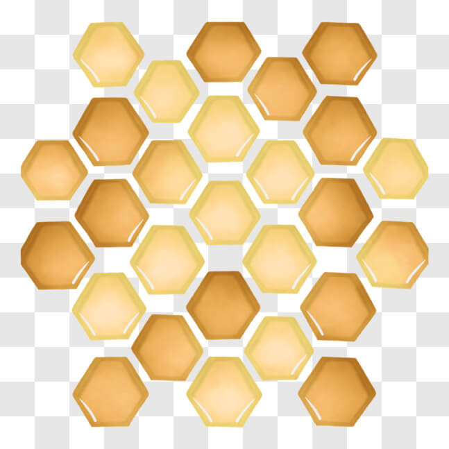 Download Honeycomb Pattern with Yellow Hexagons PNGs Online - Creative ...