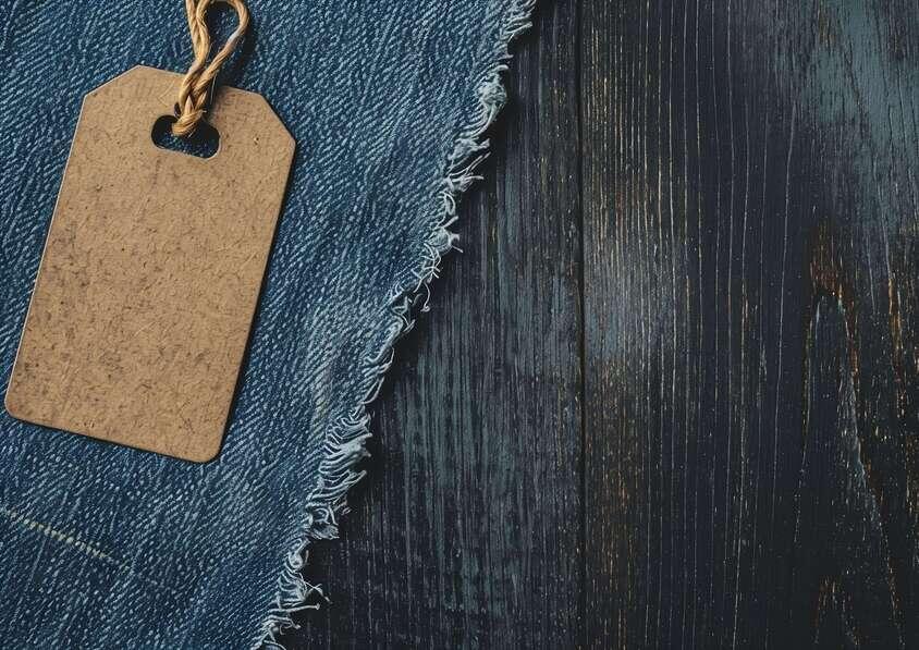 Download Brown Clothing Tag on Denim Jeans Mockups Online - Creative ...