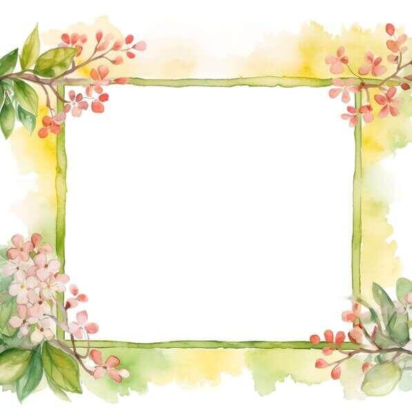 Download Bloemen Aquarel Frame voor Foto's en Kunstwerken Achtergronden ...