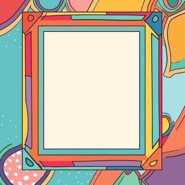 Baixe Moldura Abstrata Colorida para Exibição de Fotos ou Obras de Arte ...