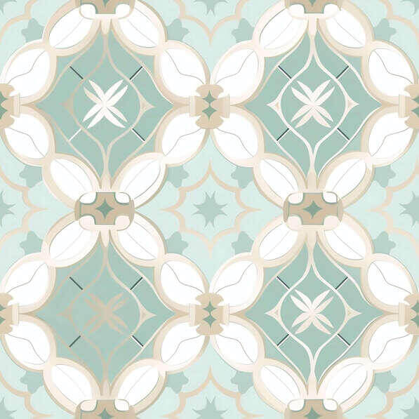 Descarga Patrón de Azulejos Ornamentados en Azul Claro y Beige Patrones ...