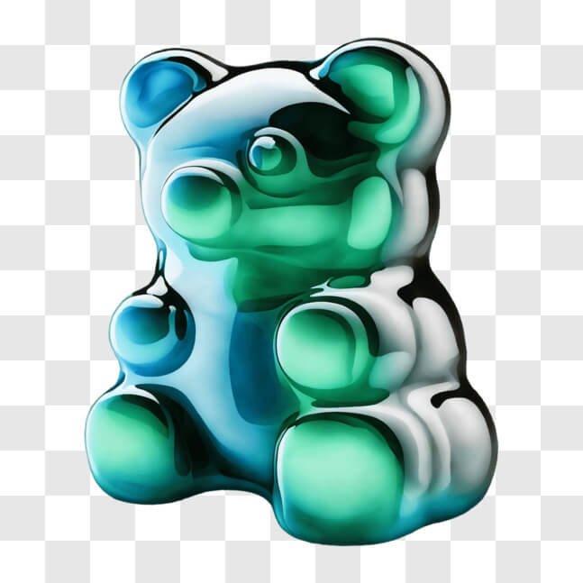 Download Blue and Green Gummy Bear Sculpture PNGs Online - Creative Fabrica