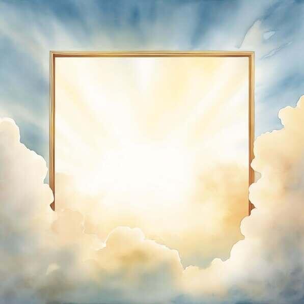 Download Spiritual Frame in the Clouds with Rays of Light Backgrounds ...