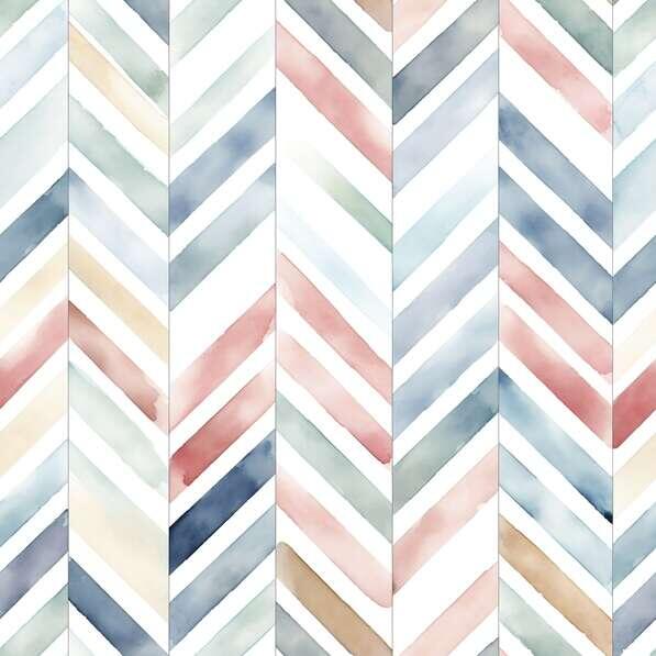 Download Watercolor Chevron Pattern in Pink, Blue, Green, and Yellow ...