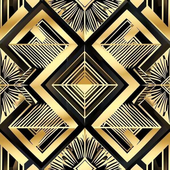Download Black and Gold Abstract Geometric Pattern Art Deco Design ...