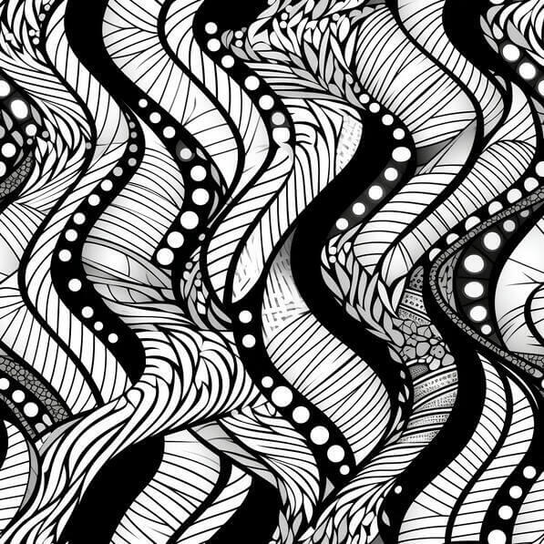 Download Black and White Swirls and Dots Pattern Background Patterns ...