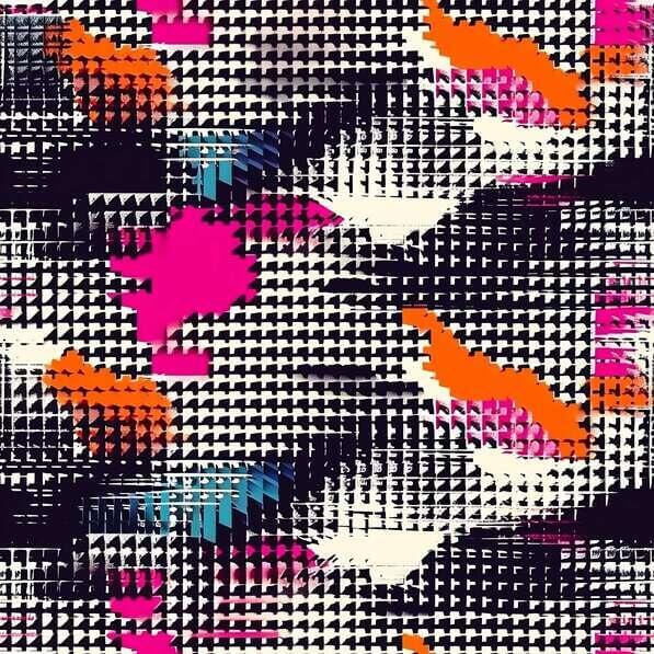 Download Colorful Abstract Houndstooth Pattern with Pink, Orange, and ...