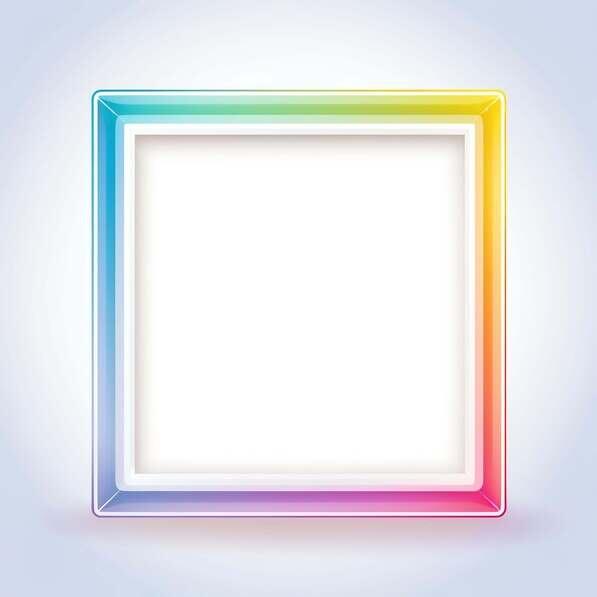 Download Rainbow Colored Empty Square Frame for Photo Frames and ...