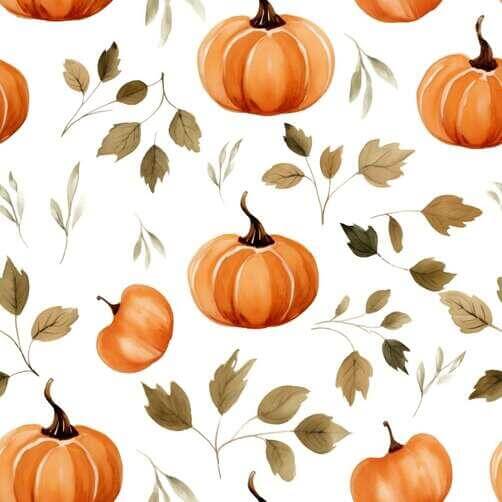 Download Fall-themed Seamless Pattern with Pumpkins, Sunflowers, and ...
