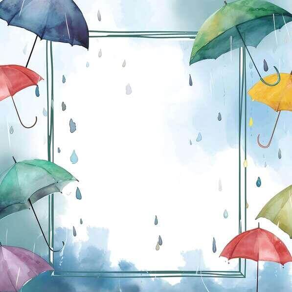 Download Colorful Umbrella Frame in the Rain Backgrounds Online ...