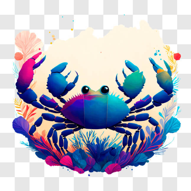 Download Colorful Abstract Crab in Flora and Fauna PNGs Online ...