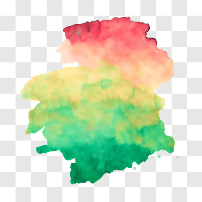 Download Watercolor Map of Spain in Green, Red, and Yellow PNGs Online ...