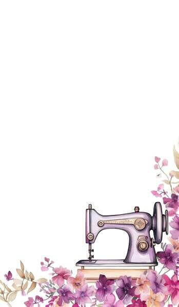 Download Purple Sewing Machine Surrounded by Pink Flowers Backgrounds ...