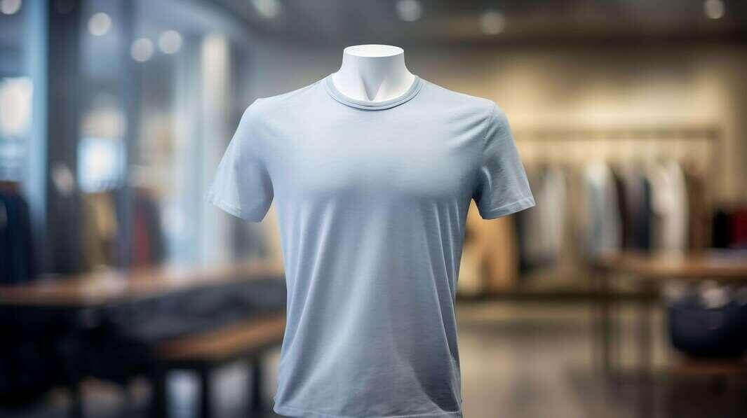 Download White Mannequin Shirt in Empty Clothing Store Mockups Online ...
