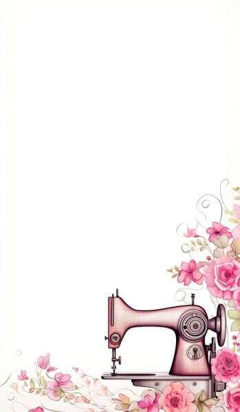 Download Pink Sewing Machine with Flowers and Fabric Backgrounds Online ...