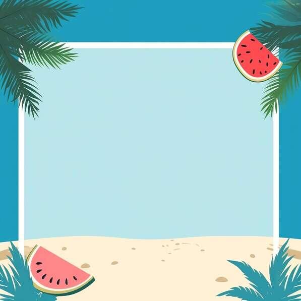 Download Tropical Summer Beach Party Invitation with Watermelons and ...