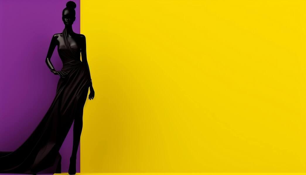 Download Black and Purple Dress Model in Fashion Industry Backgrounds ...