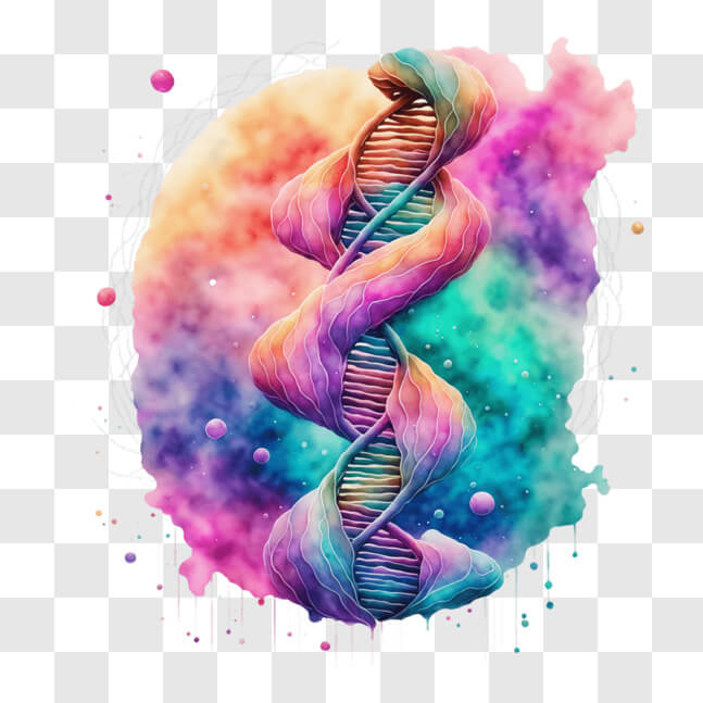 Download Colorful DNA Strand Poster for Science and Biology Promotion ...