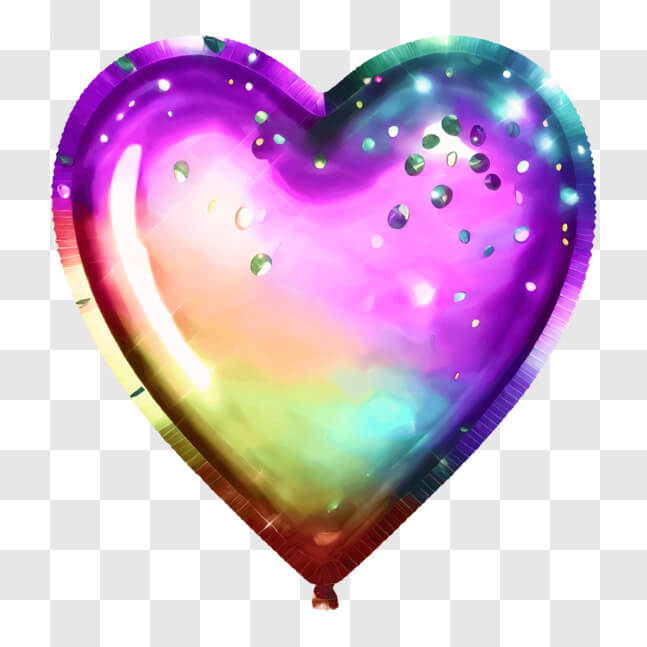 Download Colorful Heart-Shaped Sparkling Balloon for Parties and ...