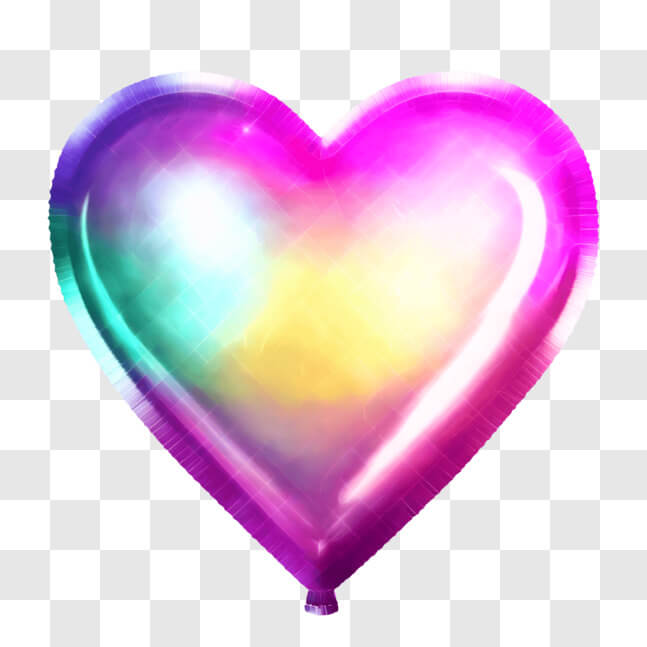 Download Heart-Shaped Rainbow Balloon for Celebrations and Decorations ...