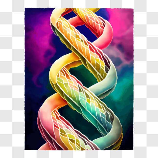 Download Colorful DNA Structure Poster for Science and STEM PNGs Online ...