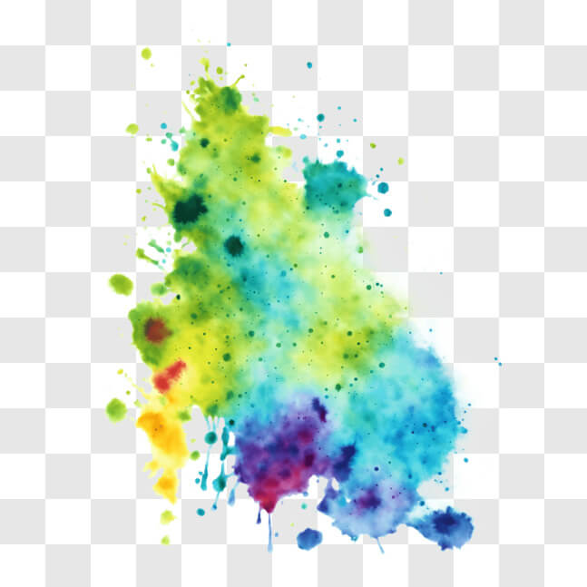 Download Colorful Watercolor Splatter Illustration PNGs Online ...