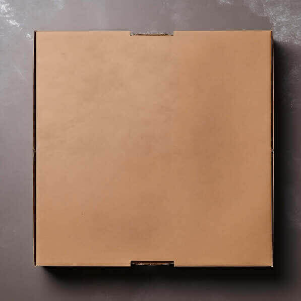 Download Empty Brown Cardboard Pizza Box on Grey Background Mockups ...