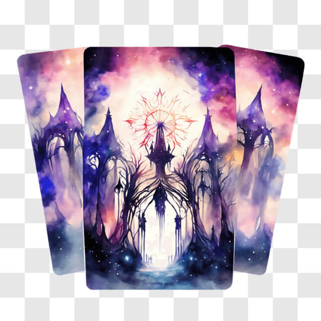 Download Tarot Cards with Fairytale Castle in the Sky PNGs Online ...