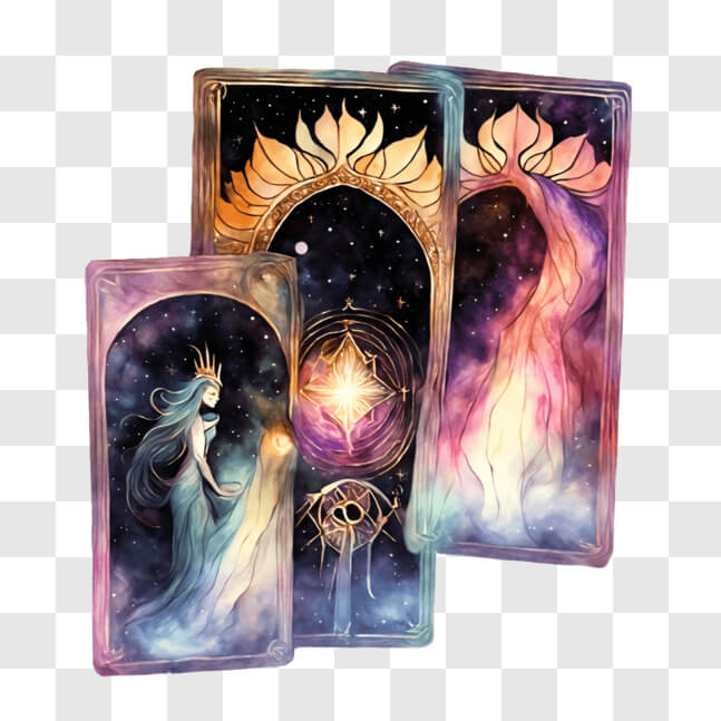 Download Three Tarot Cards for Divination and Connection with the ...