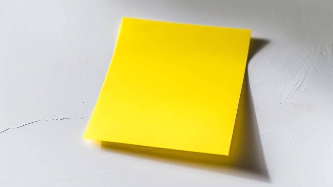 Download Yellow Post-it Note on White Table Surface Mockups Online ...