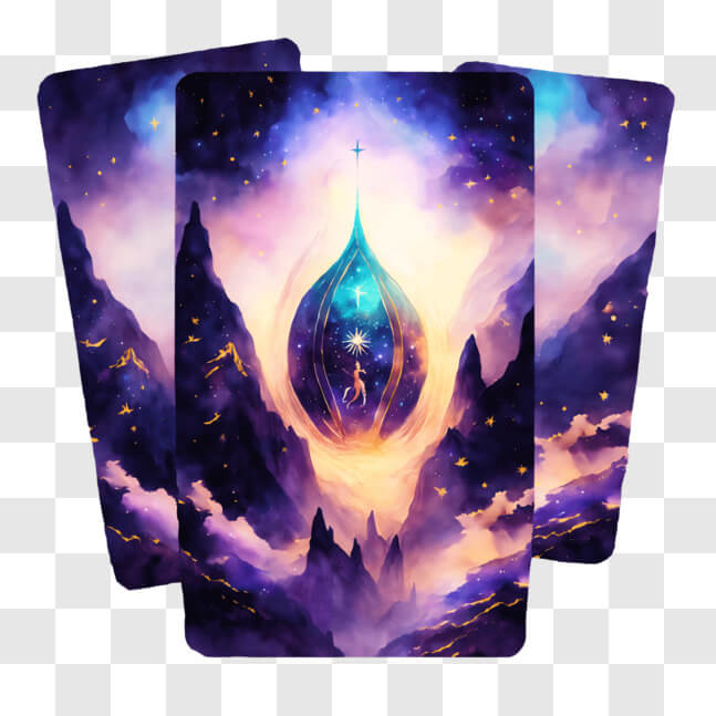 Download Colorful Tarot Cards for Divination and Meditation PNGs Online ...