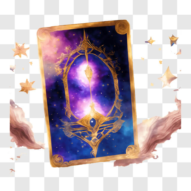 Download Tarot Card with Stars Background PNGs Online - Creative Fabrica