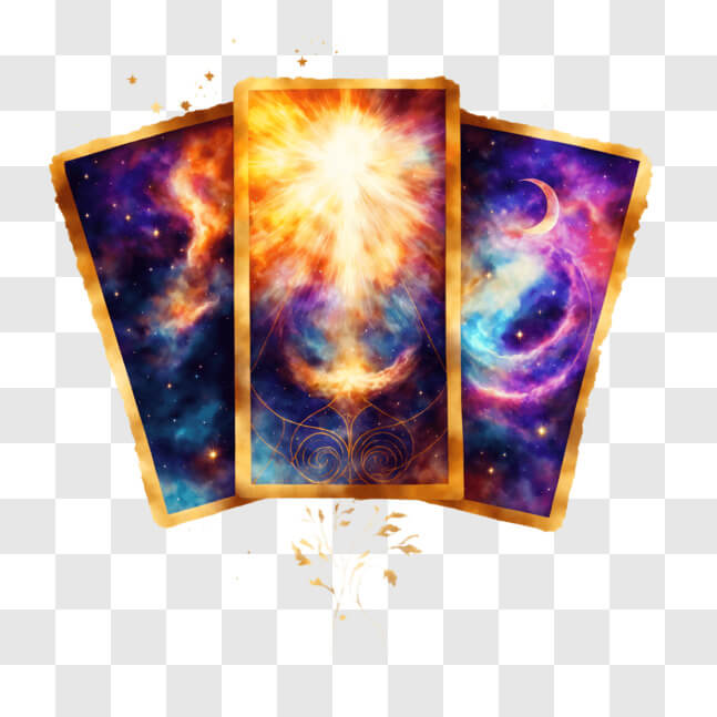 Download Three Tarot Cards Representing Cardinal Directions PNGs Online ...