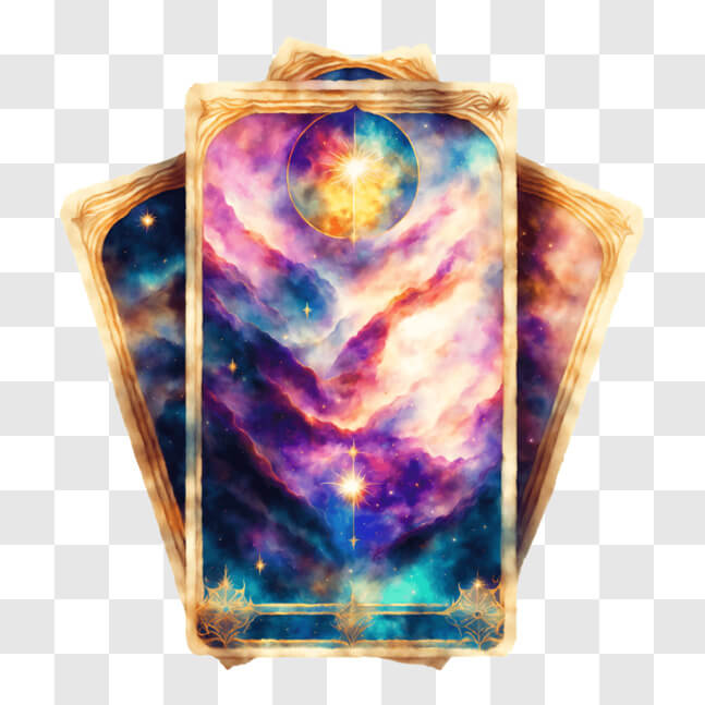Download Tarot Cards with Celestial Symbols for Divination PNGs Online ...