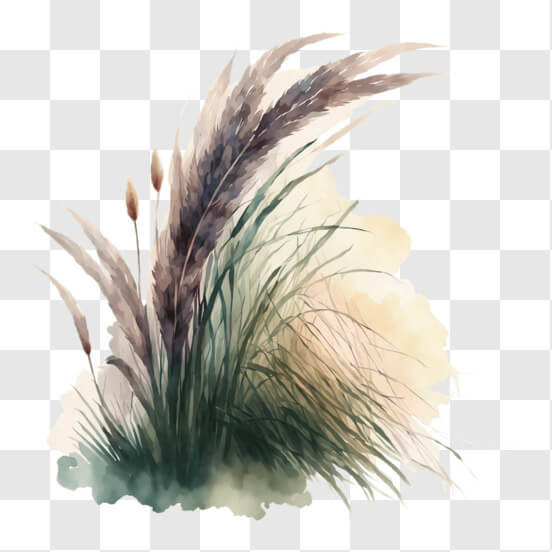 Download Watercolor Painting of Tall Grasses with African Map ...