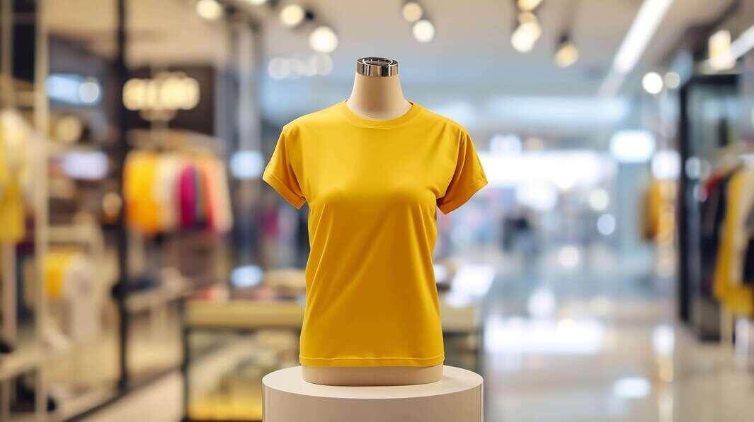 Download Yellow Mannequin in Shopping Mall Mockups Online - Creative ...
