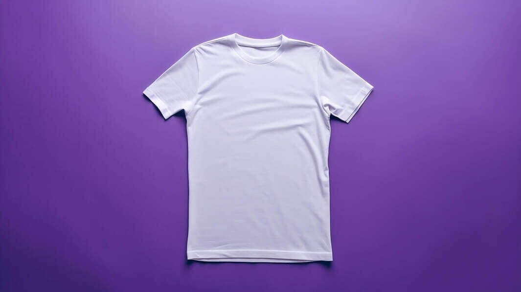 Download Empty White T-Shirt on Purple Background Mockups Online ...