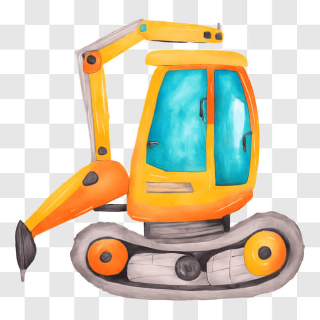 Download Colorful Cartoon Excavator for Construction and More PNGs ...