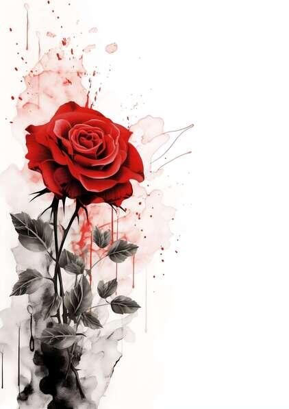 Download Red Rose Abstract Watercolor Painting Backgrounds Online ...