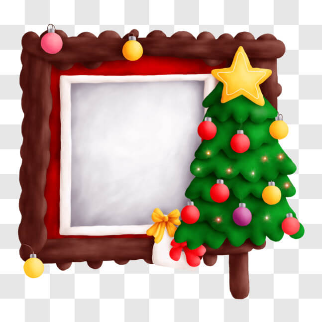 Download Ornamented Christmas Tree Picture Frame with Gifts and ...